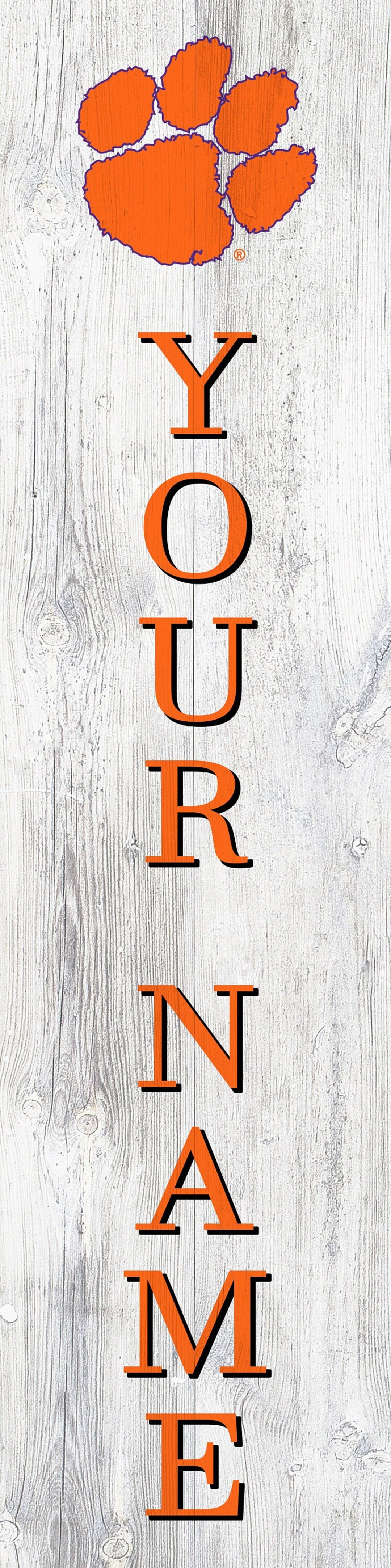 Clemson Sign Personalized Leaner Sign 48" - Etsy