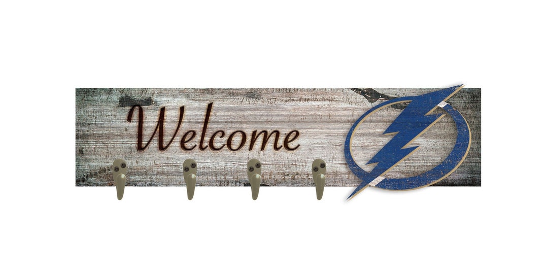 Tampa Bay Lightning Welcome Coat Rack Coat Hanger 6" X 24" - Etsy