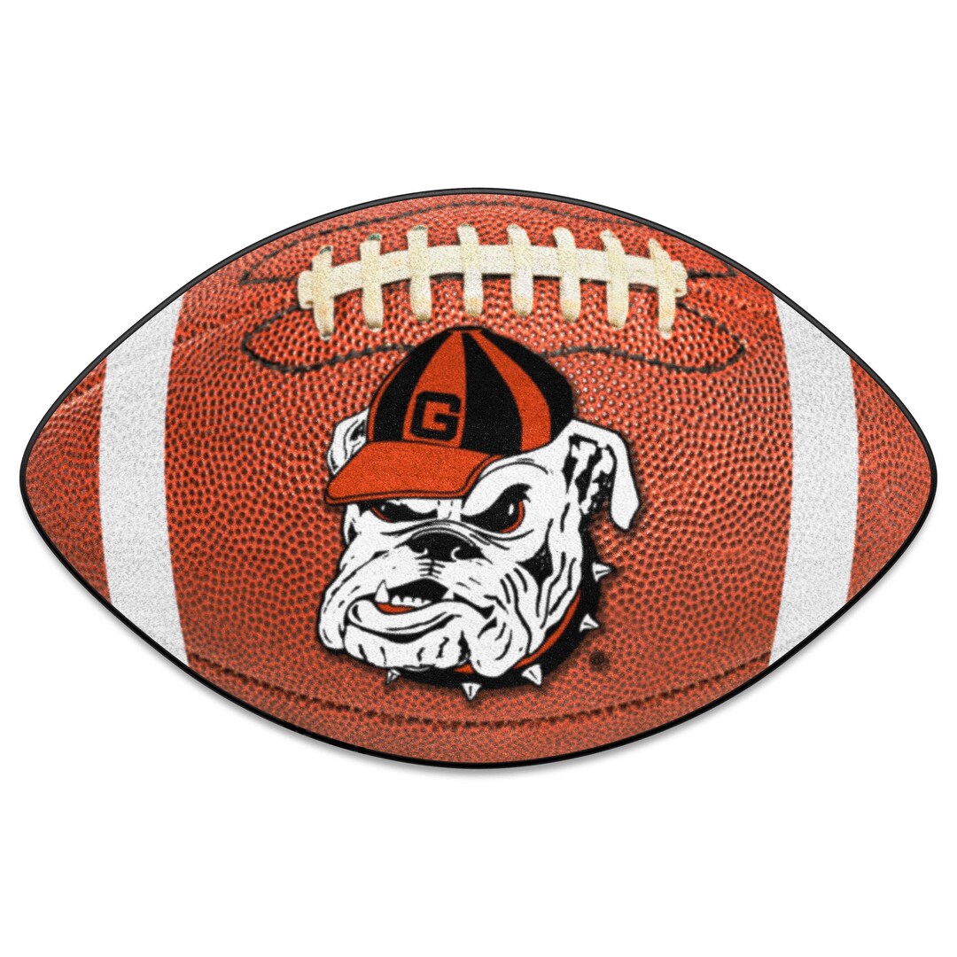 Georgia Bulldogs Mat Football Shaped Mat Bulldog 21" X 32" - Etsy