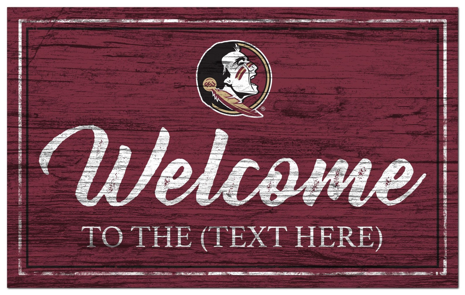 Florida State Personalized Sign Team Color Welcome Sign 19x11 - Etsy