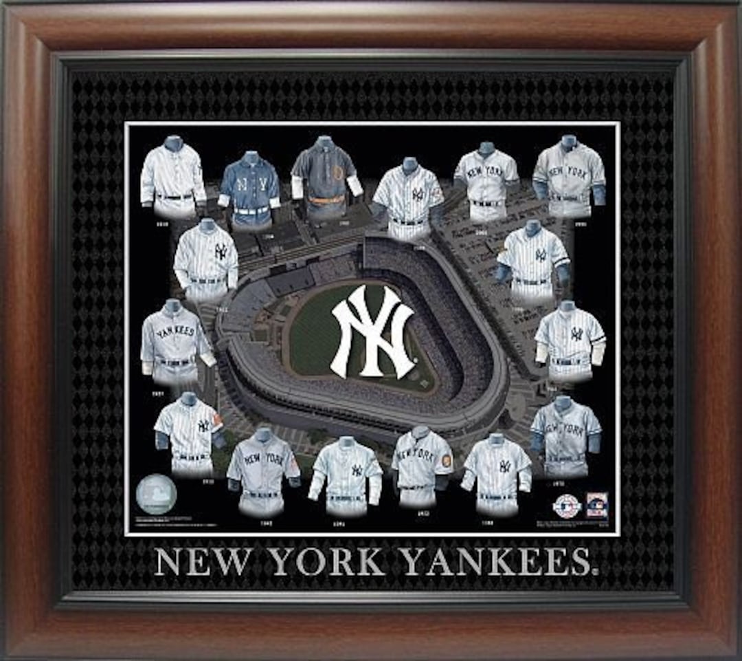 New York Yankees Uniform Evolution Framed History Plaque 18x16 - Etsy