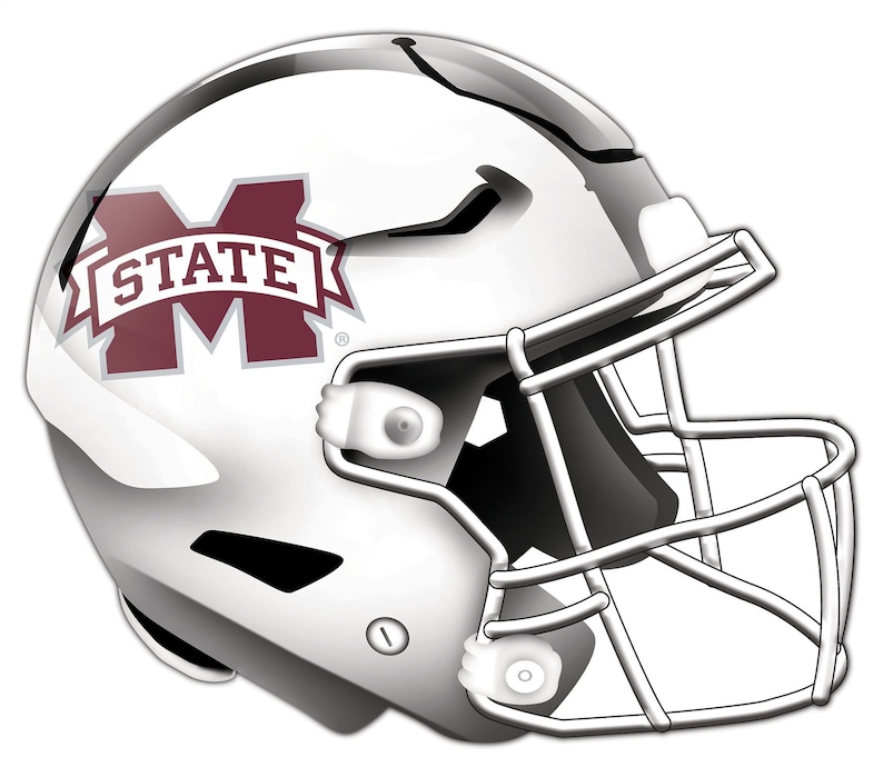 Mississippi State Bulldogs Helmet Wall Art Sign Wood Sign 24" - Etsy