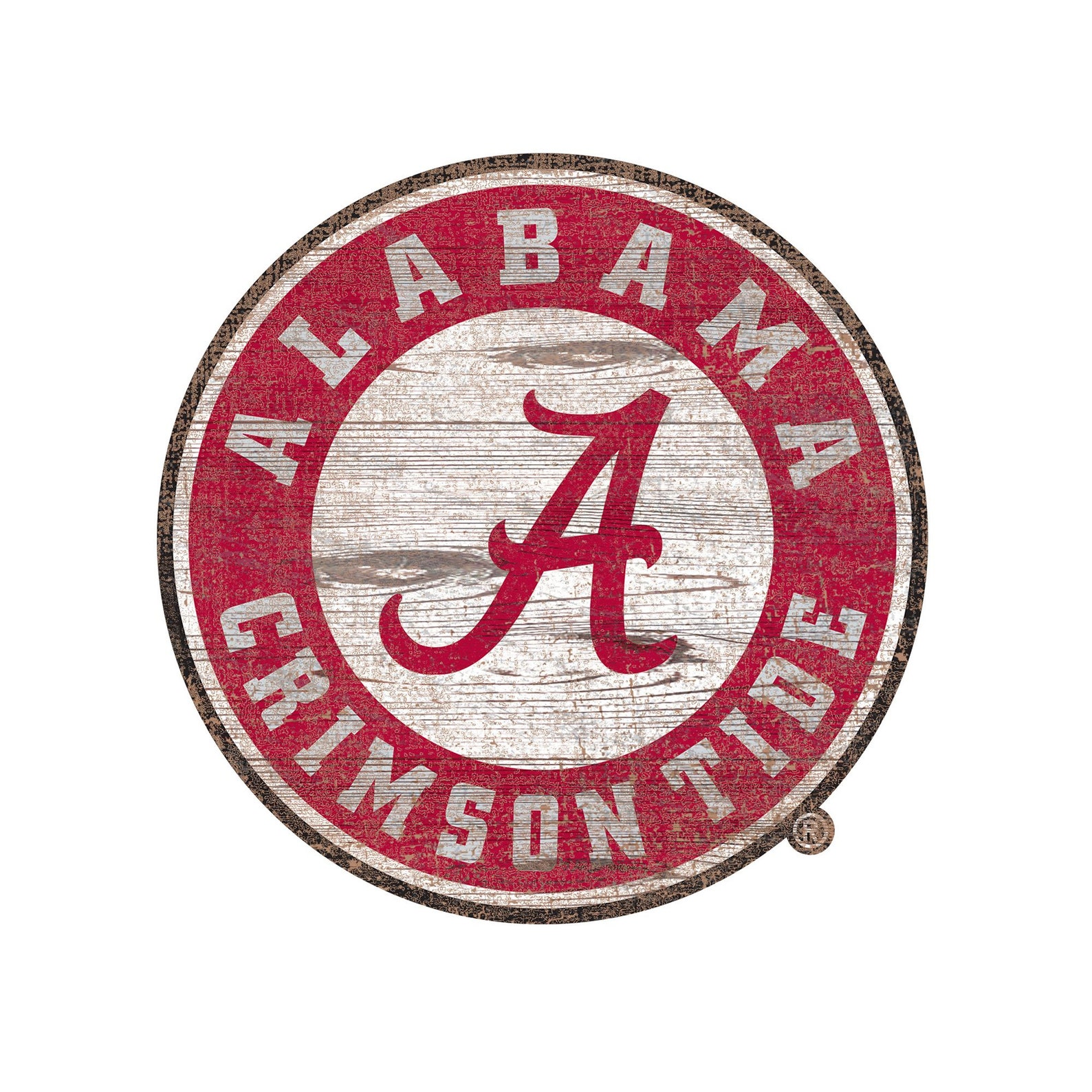 Alabama Distressed Logo Cut Out Wood Sign 24" Diameter Select NEW - Etsy