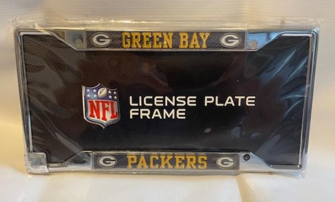 Green Bay Packers Metal License Plate Frame Chrome - Etsy