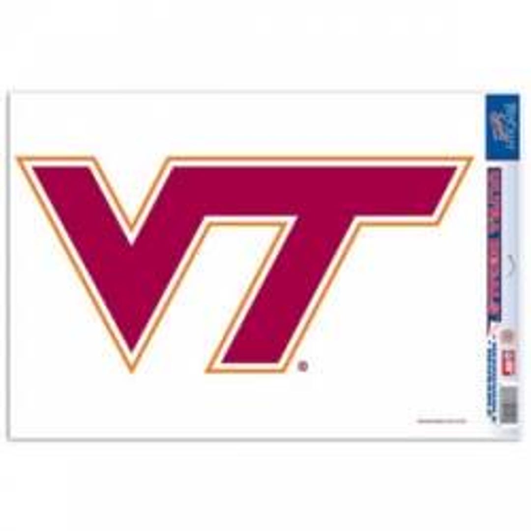 Virginia Tech Hokies Cling Vintage Perfect Cut Decal 4"x4" Decal - Etsy