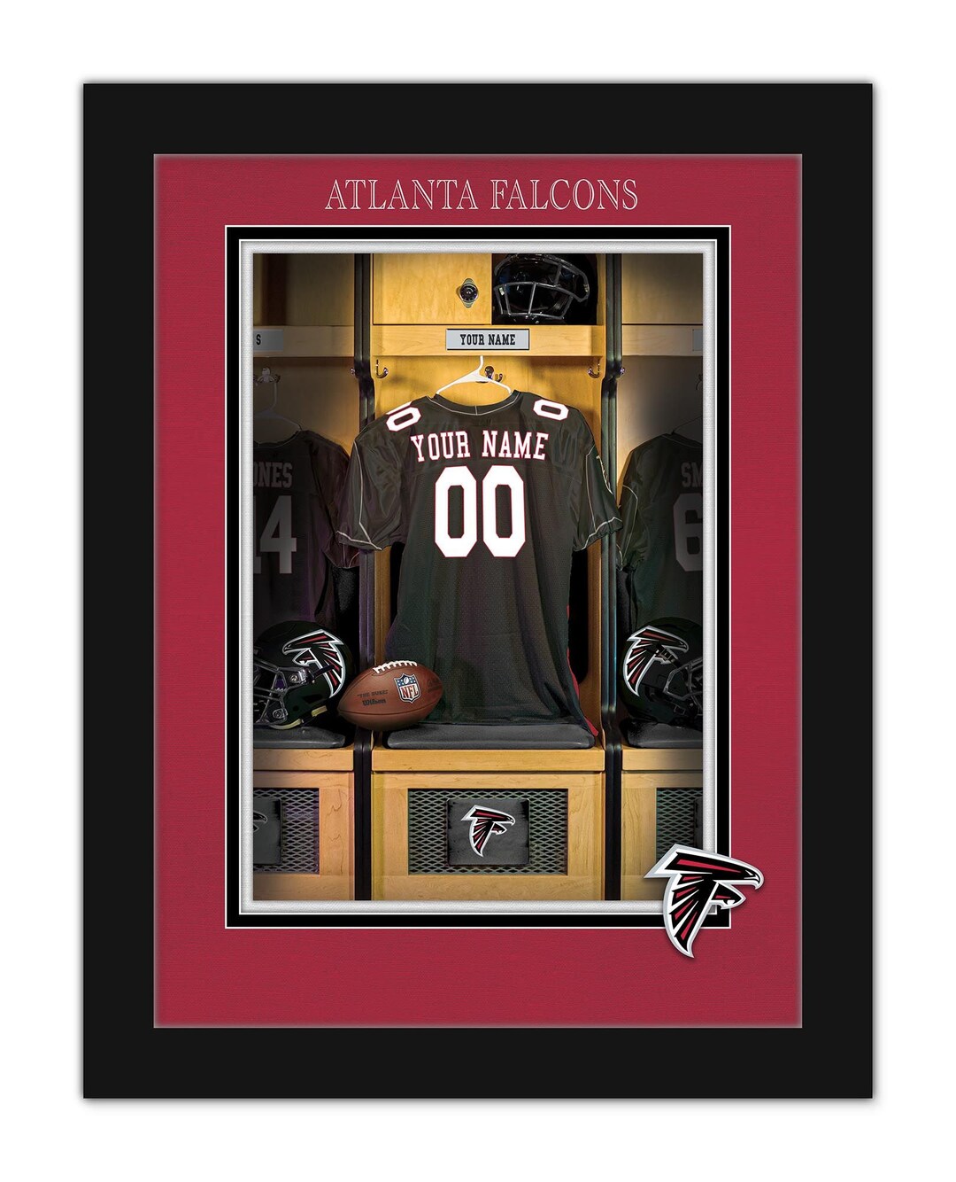 Atlanta Falcons Personalized Sign Locker Room Print NFL FRAMED 14x18 - Etsy
