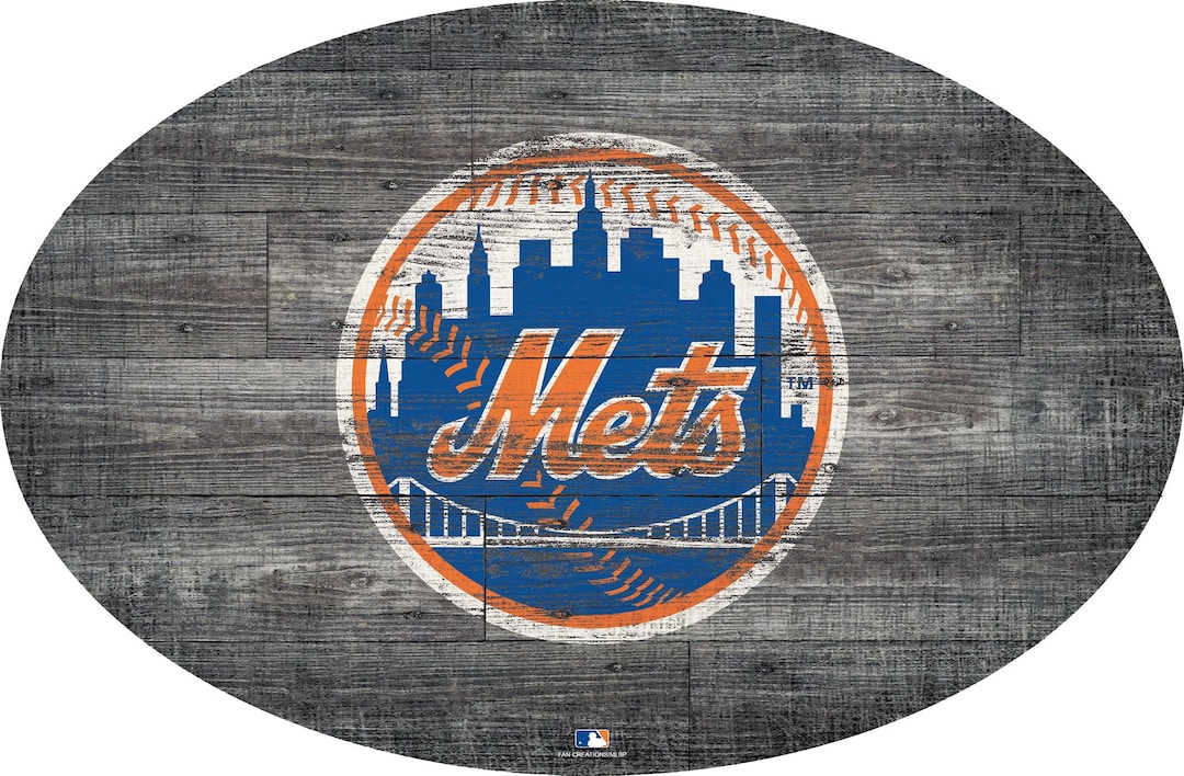 New York Mets Sign Wall Art 46" Distressed & Weathered Sign - Etsy