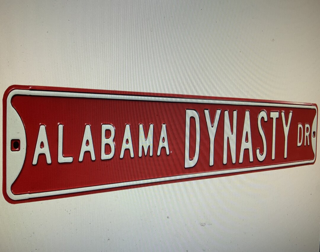 Alabama Crimson Tide ALABAMA DYNASTY Embossed Steel Street - Etsy