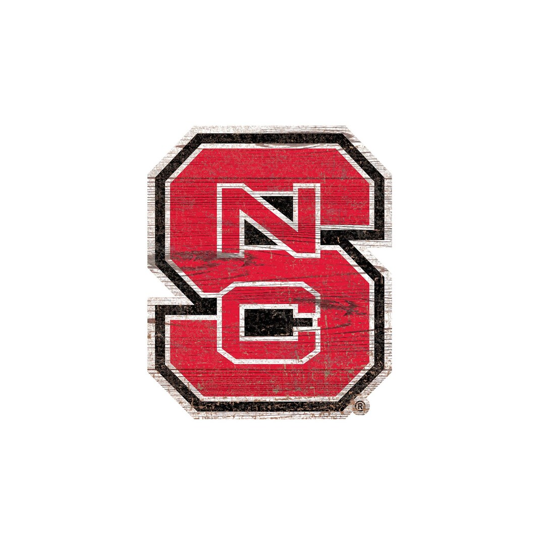NC State Distressed Logo Cut Out Wood Sign 24" Diameter Select NEW - Etsy