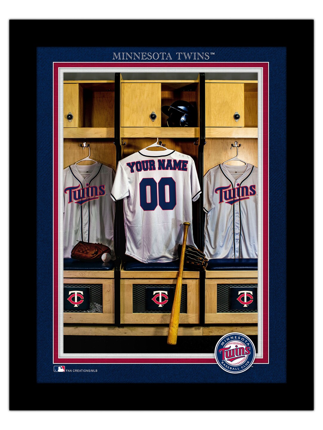 Minnesota Twins Personalized Sign Locker Room Print Baseball FRAMED ...