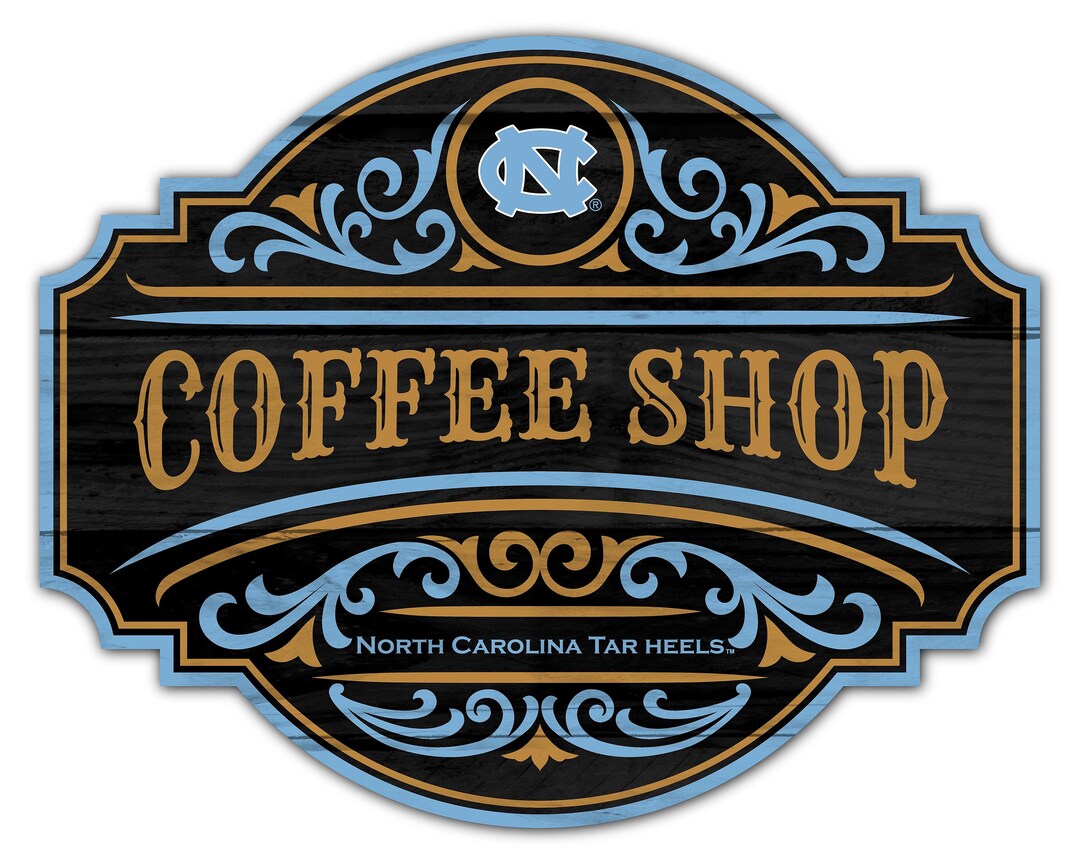 North Carolina Tar Heels Sign 24'' Wall Art Coffee Shop Tavern Sign 24 ...