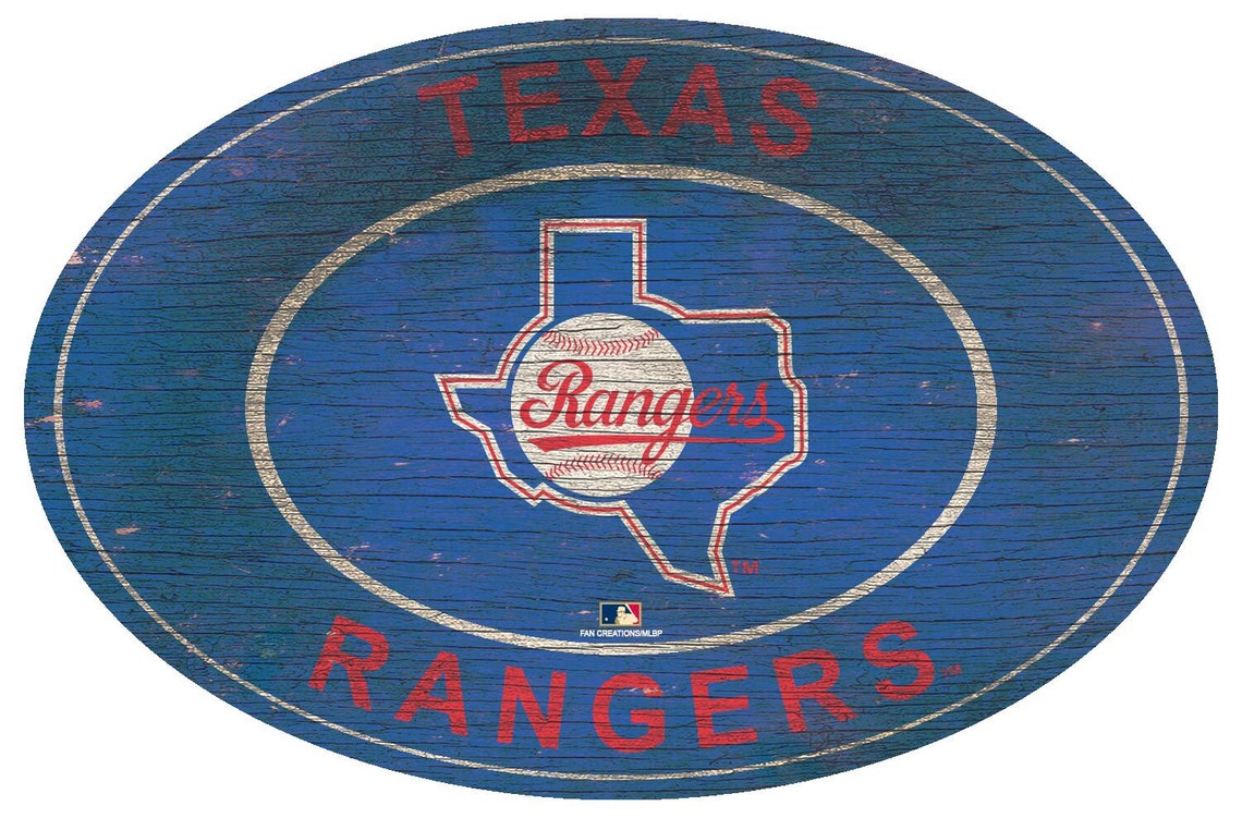 Texas Rangers Historic Throwback Wall Art 46 Distressed - Etsy