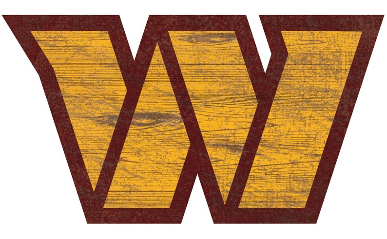 Washington Commanders Distressed Logo Cut Out Wood Sign 24" Diameter ...