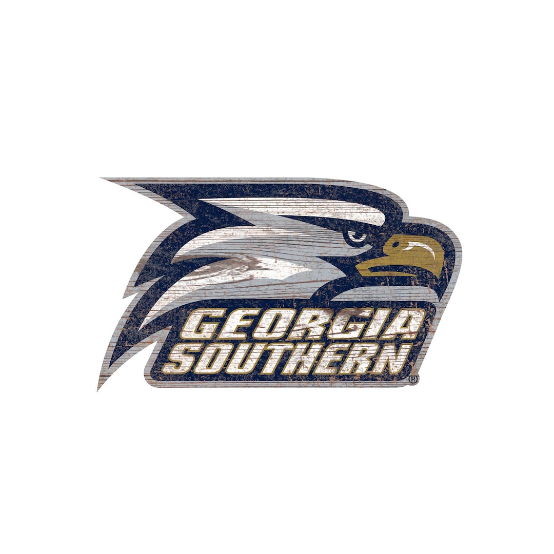 Georgia Southern Distressed Logo Cut Out Wood Sign 24" Diameter Select ...
