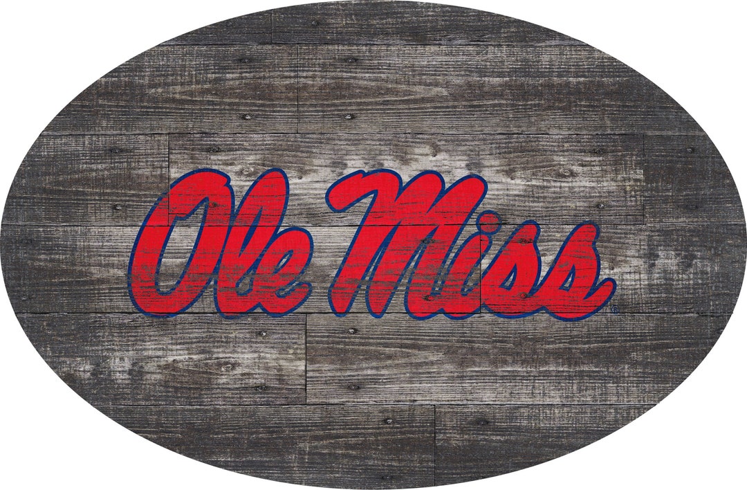 Ole Miss Rebels Sign Wall Art 46" Distressed & Weathered Sign - Etsy