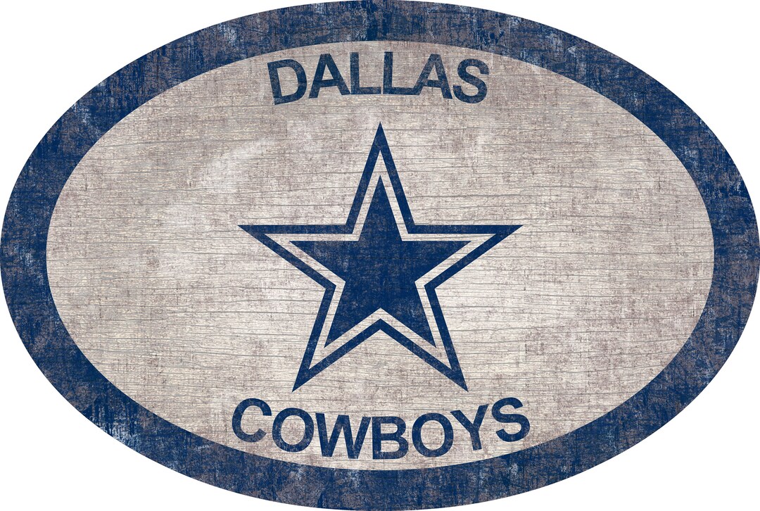 Dallas Cowboys Sign Wall Art 46" Distressed & Weathered Sign Team Color ...