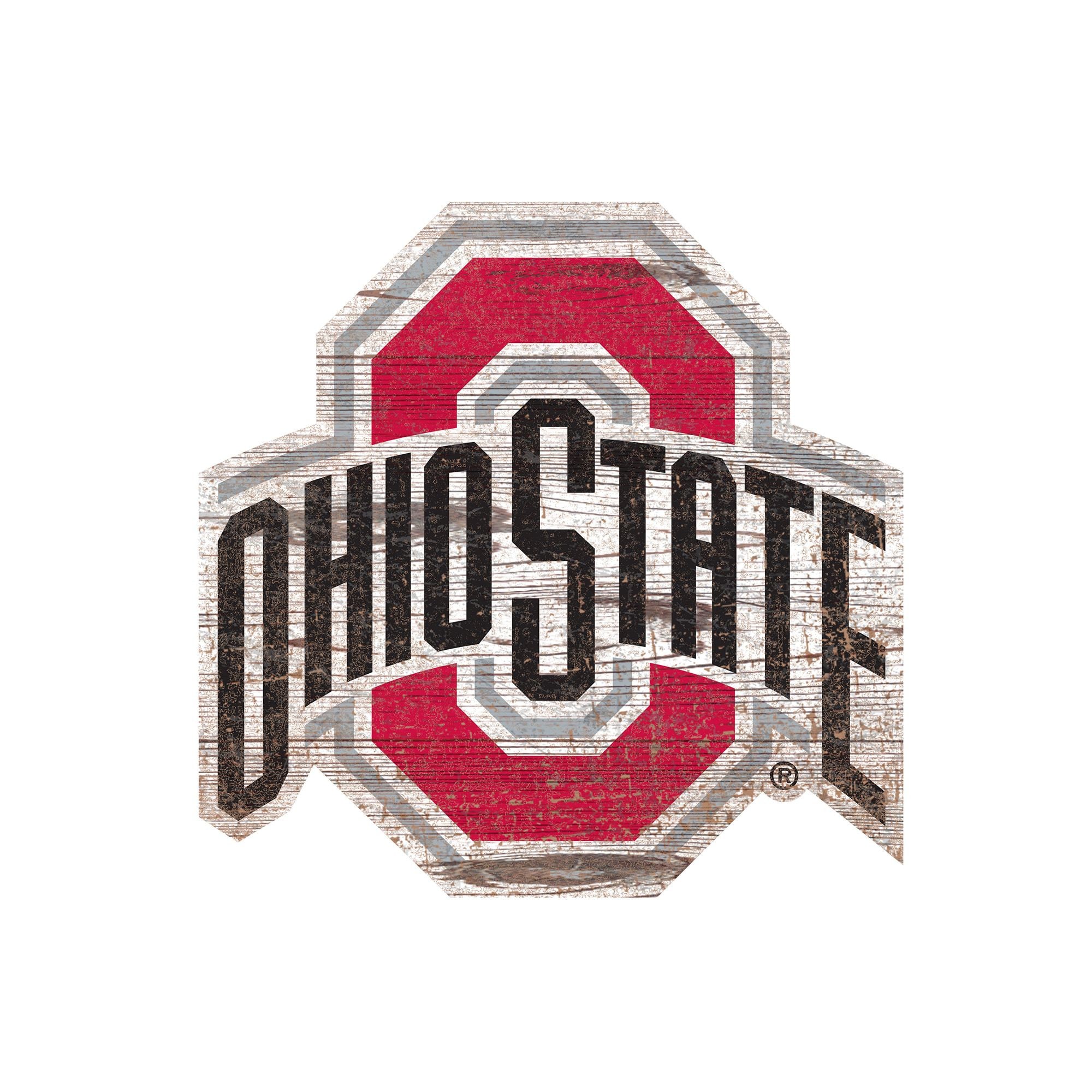 Ohio State Distressed Logo Cut Out Wood Sign 24 Diameter - Etsy