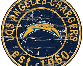 NFL Los Angeles Rams Round Distressed Established Wood Sign | Etsy