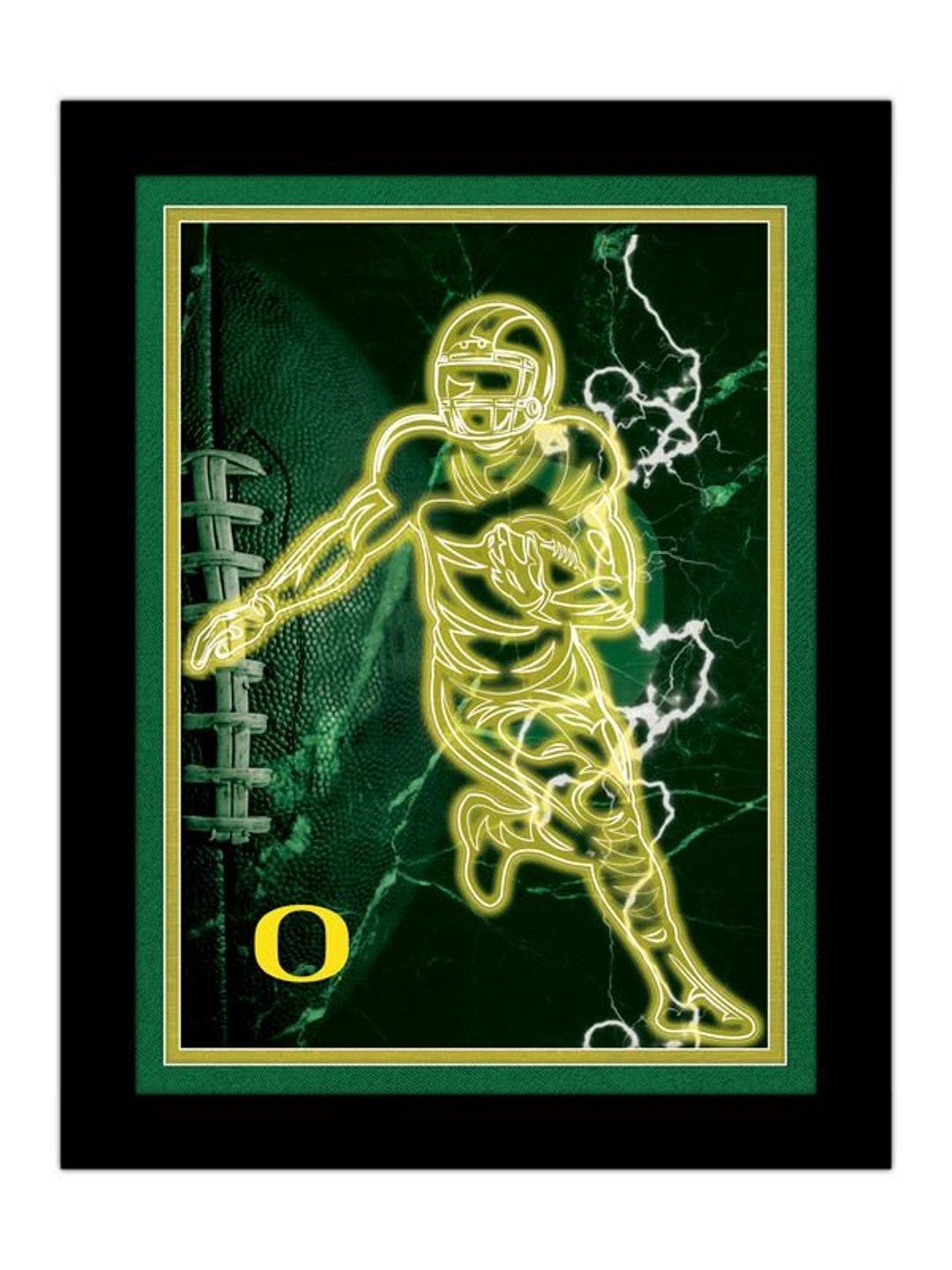 Oregon Ducks Sign Wall Art Framed Neon Print Player Sign 18x14 - Etsy