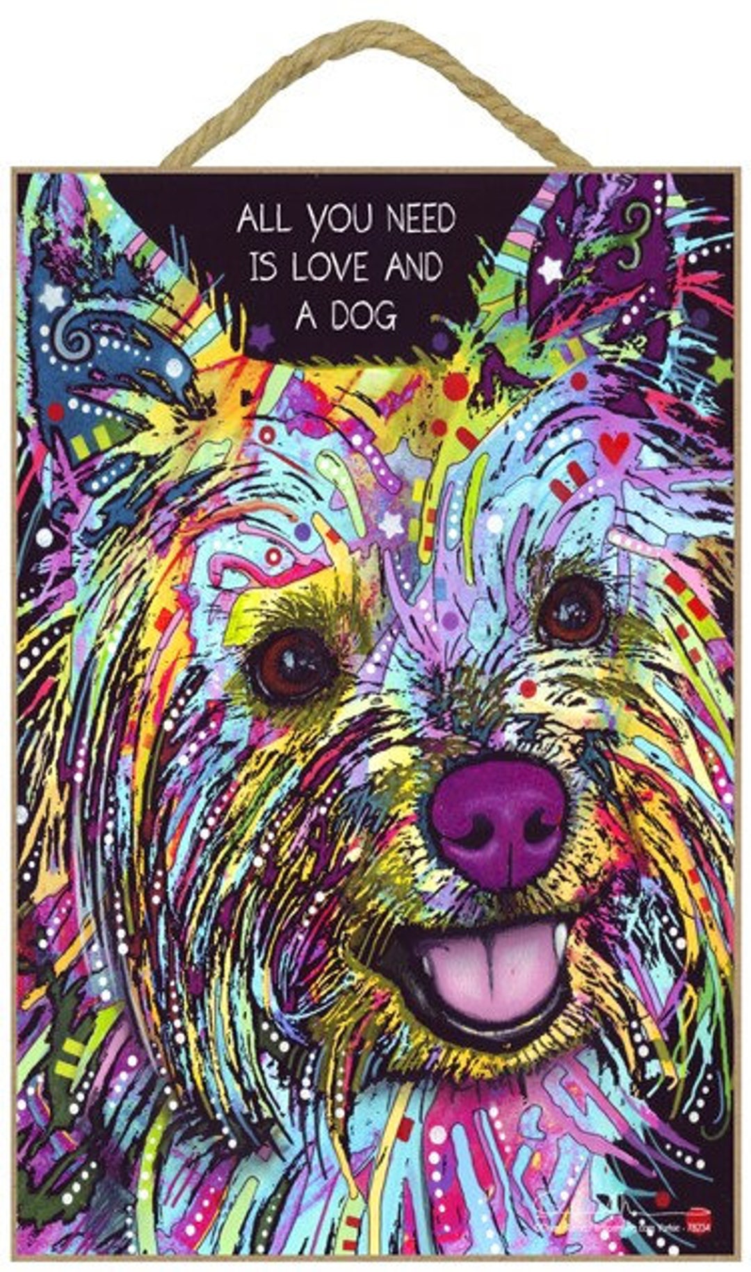 Yorkie Dean Russo Yorkshire Terrier Art Plaque Sign 7 X 10 Wood Sign - Etsy