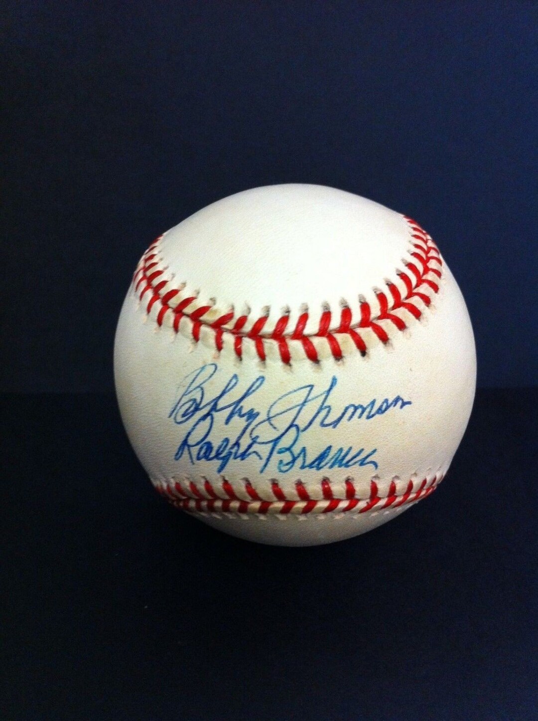 Ralph Branca and Bobby Thomson Autographed Baseball W/ Hologram & COA ...