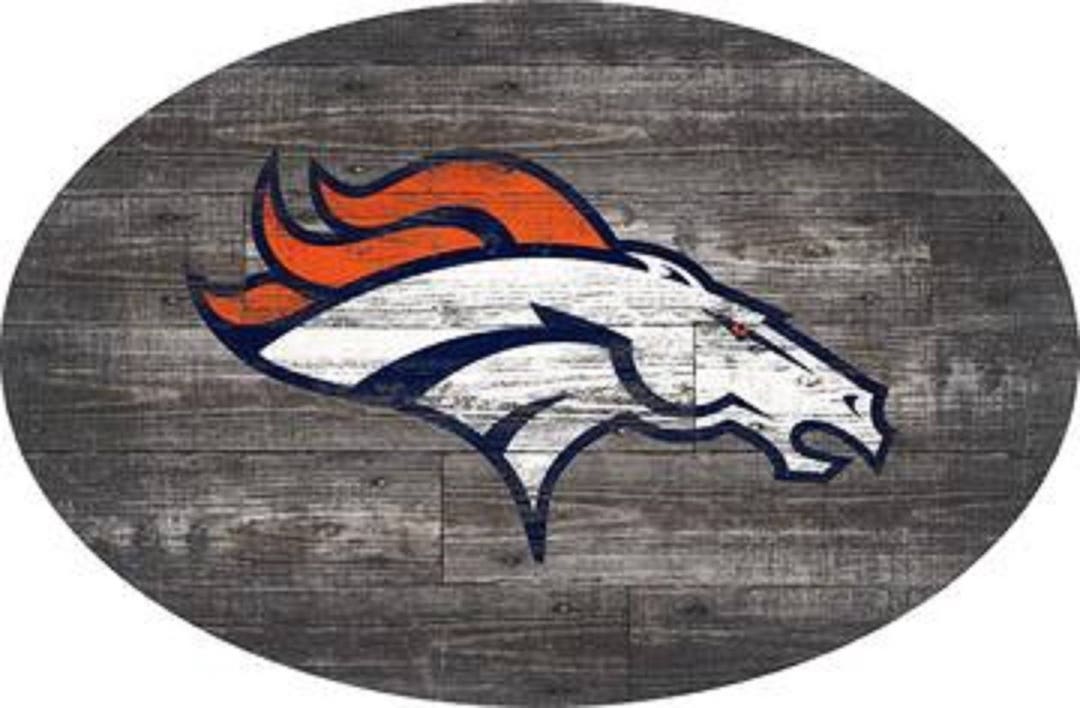 Denver Broncos Sign Wall Art 46" Distressed & Weathered Sign - Etsy