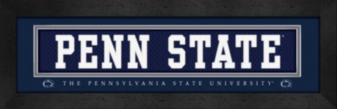 Penn State Stitched Uniform Slogan Jersey Framed Print 8x24 - Etsy