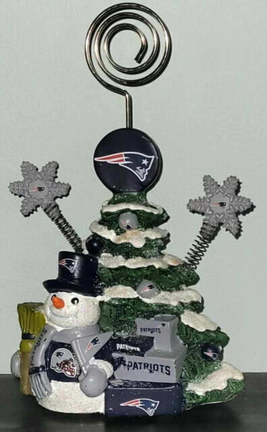 New England Patriots Christmas Tree Photo Holder Team Holiday Decor - Etsy