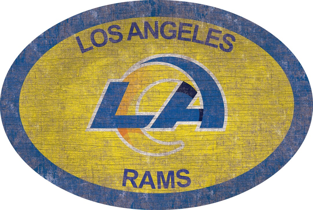 Los Angeles Rams Sign Wall Art 46" Distressed & Weathered Sign Team ...