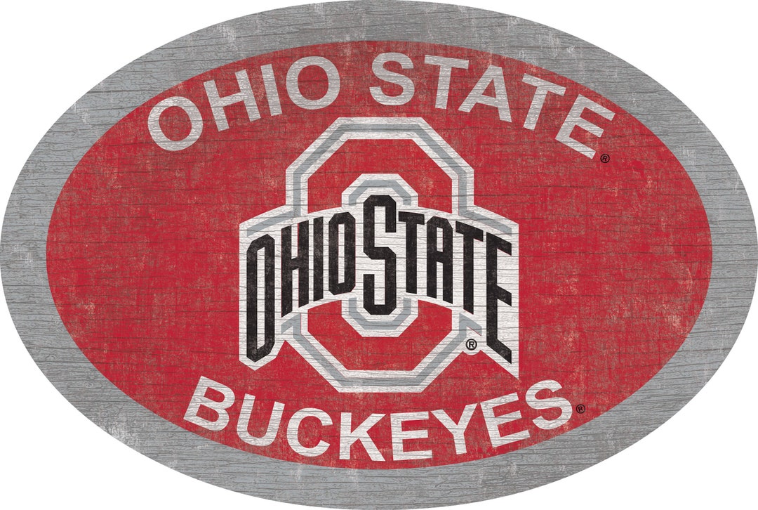 Ohio State Buckeyes Sign Wall Art 46" Distressed & Weathered Sign Team ...