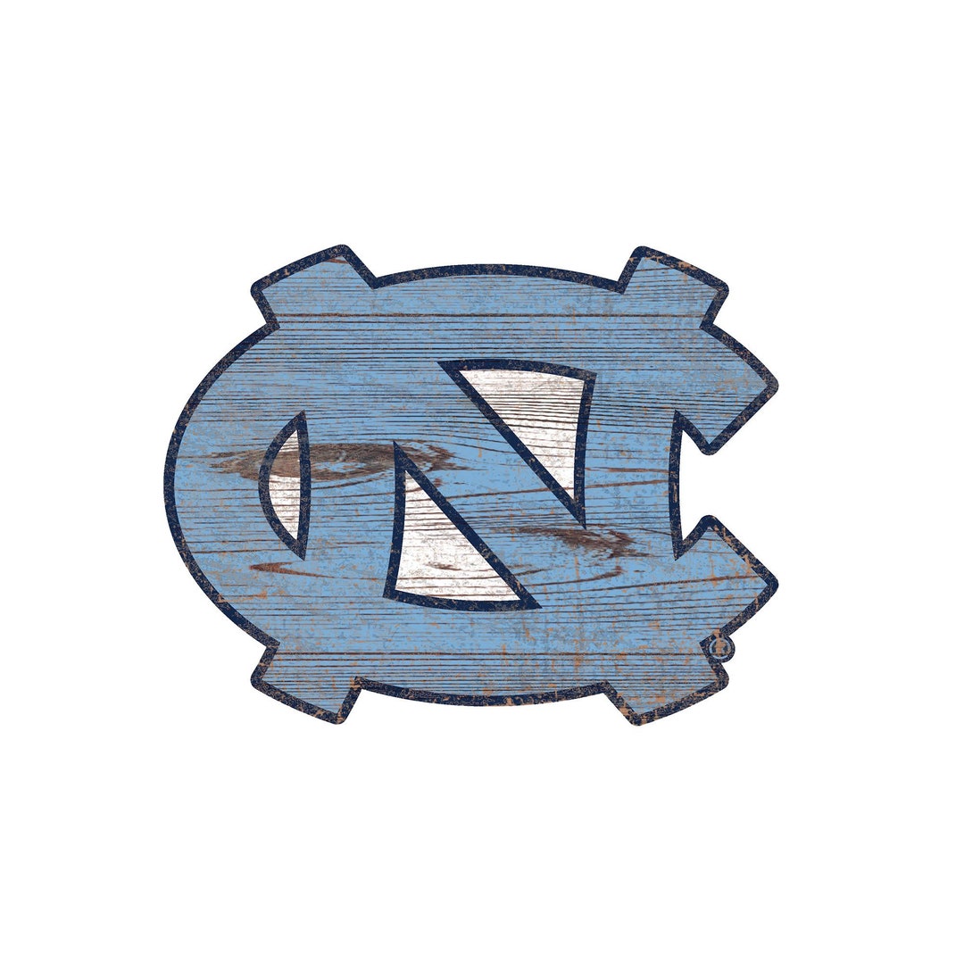 UNC Tar Heels Wood Sign: Distressed Logo, 24" Diameter - Etsy