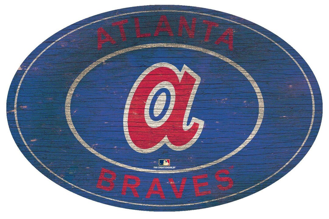 Atlanta Braves Historic Wall Art 46" Distressed Wood Sign - Etsy