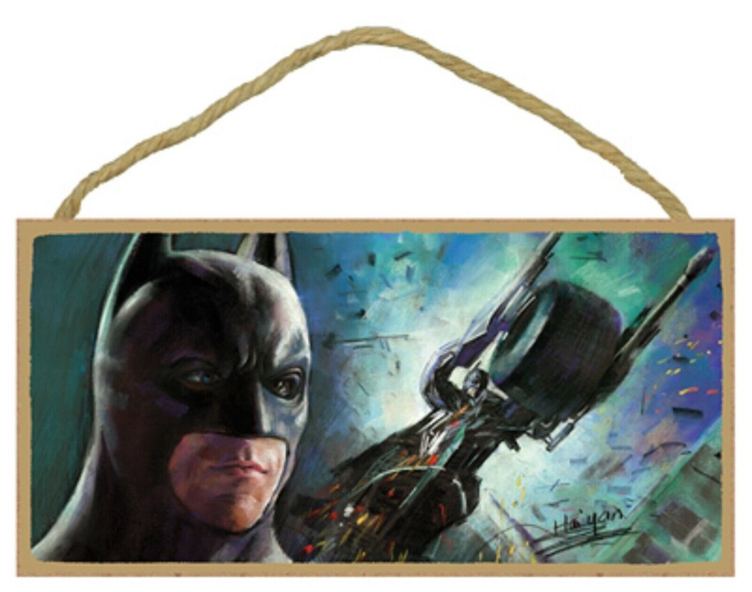 Batman Dark Knight Plaque 5 X 10 Wood Sign - Etsy