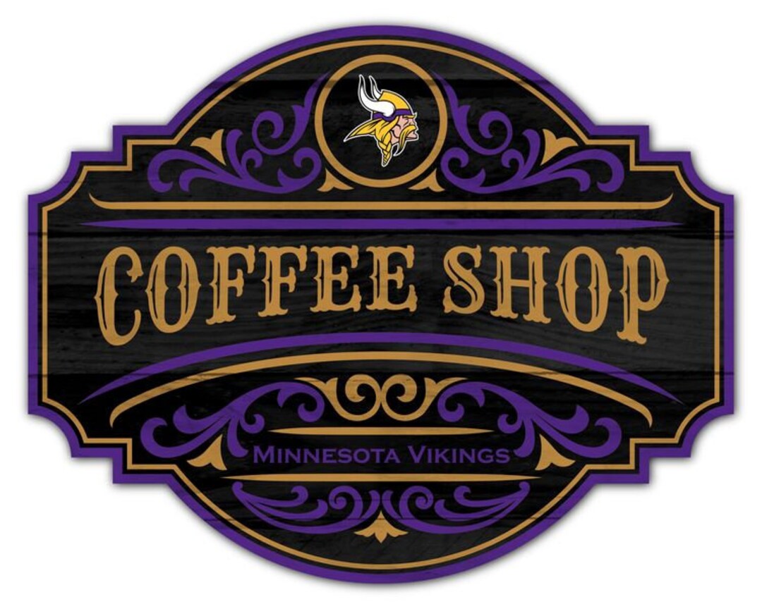 Minnesota Vikings Coffee Shop Sign - Officially Licensed Wall Art (24 ...