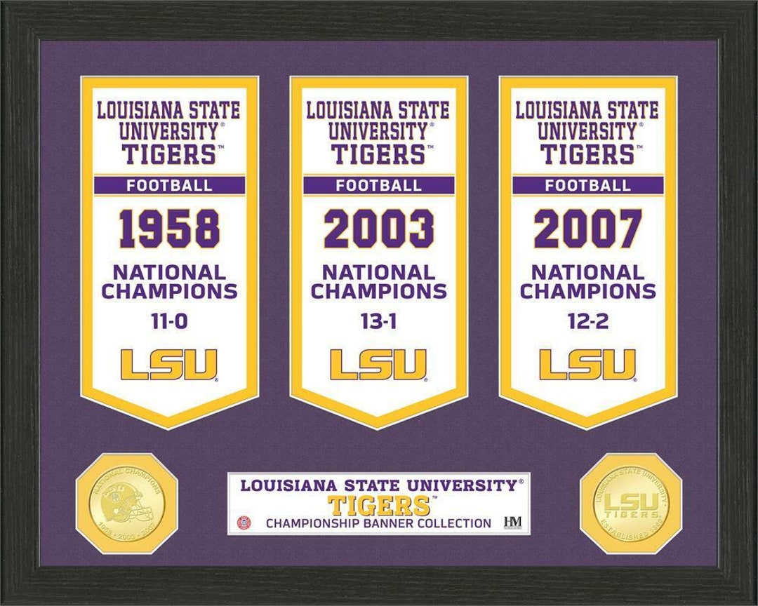 LSU Louisiana State National Champions Banners Collection Photo Mint ...