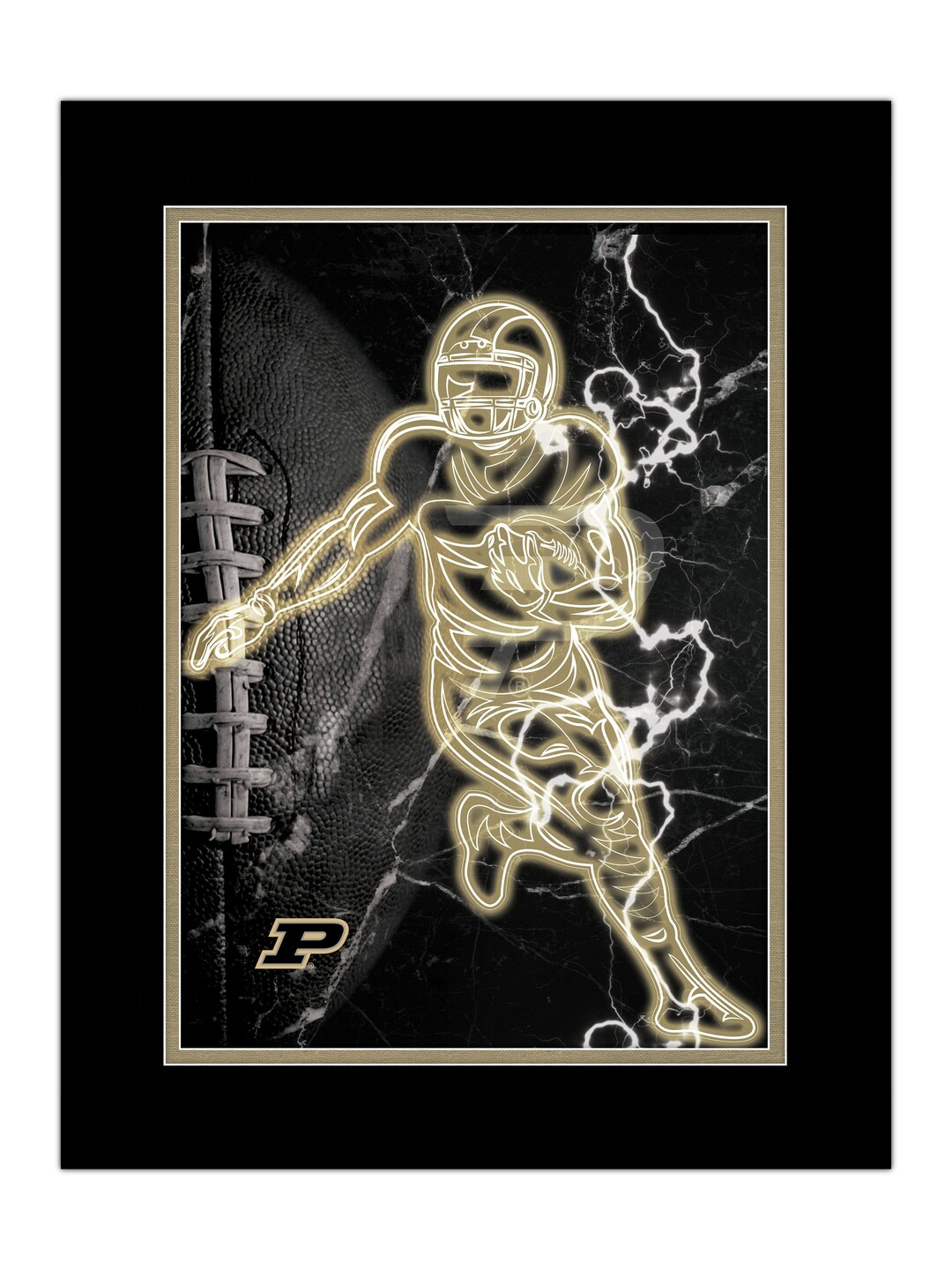 Purdue Boilermakers Sign Wall Art Framed Neon Print Player Sign 18x14 ...
