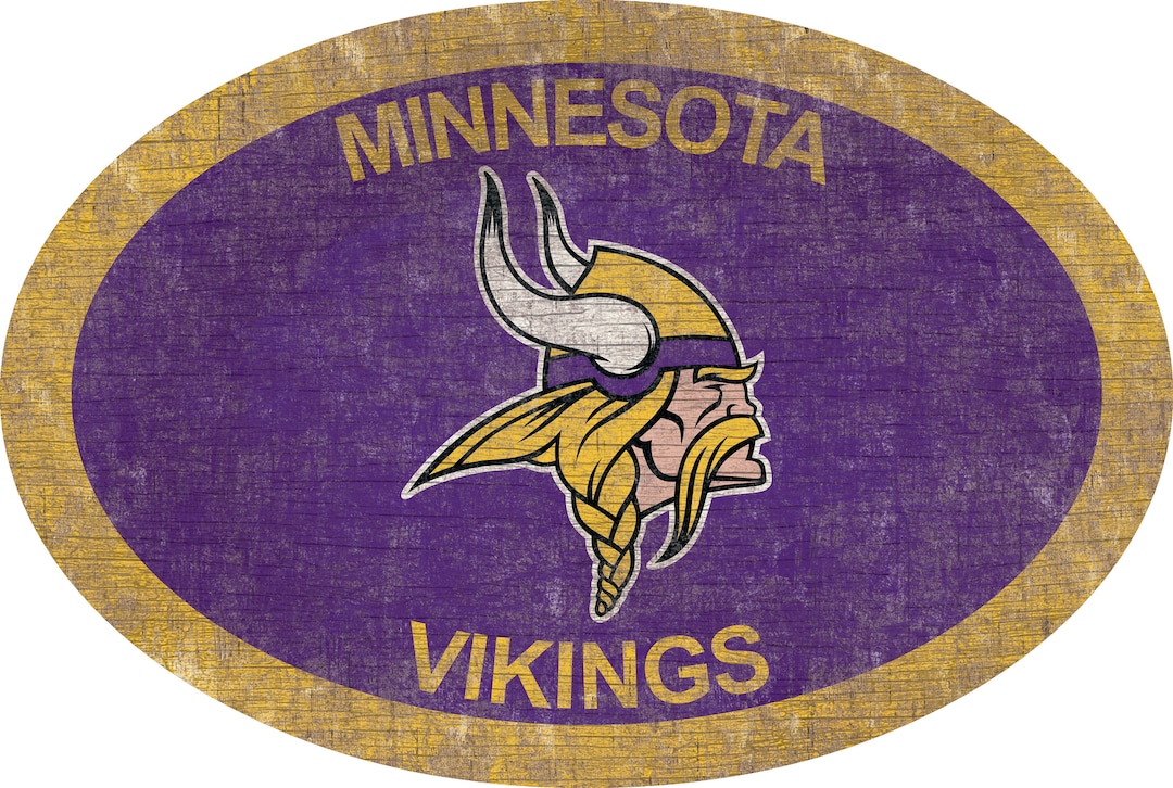 Minnesota Vikings Sign Wall Art 46" Distressed & Weathered Sign Team ...