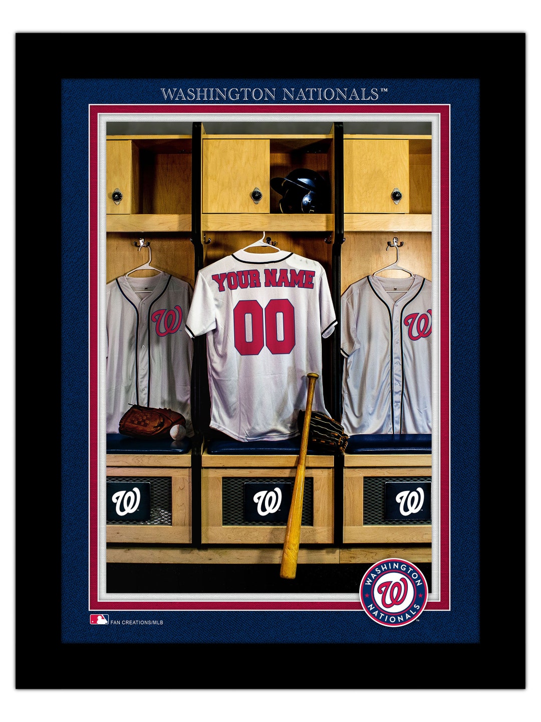 Washington Nationals Personalized Sign Locker Room Print Baseball ...