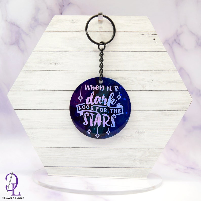 Galaxy Theme / Look for the Stars Acrylic Keychain - Etsy