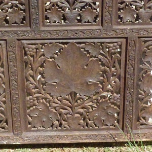 Hand Carved Wood Screen From India - Etsy