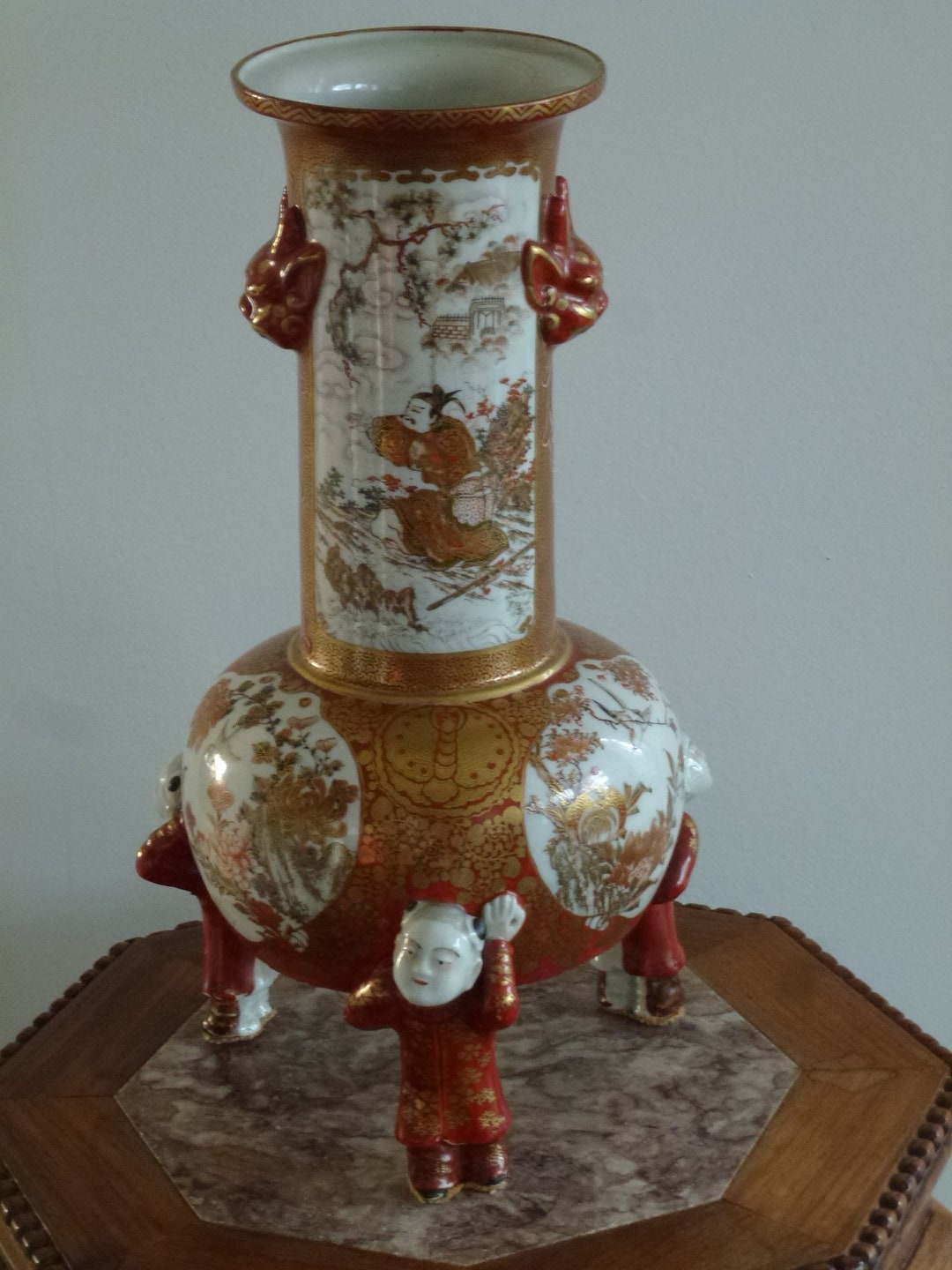 Kutani Vase With Dragon Head Mask - Etsy Australia