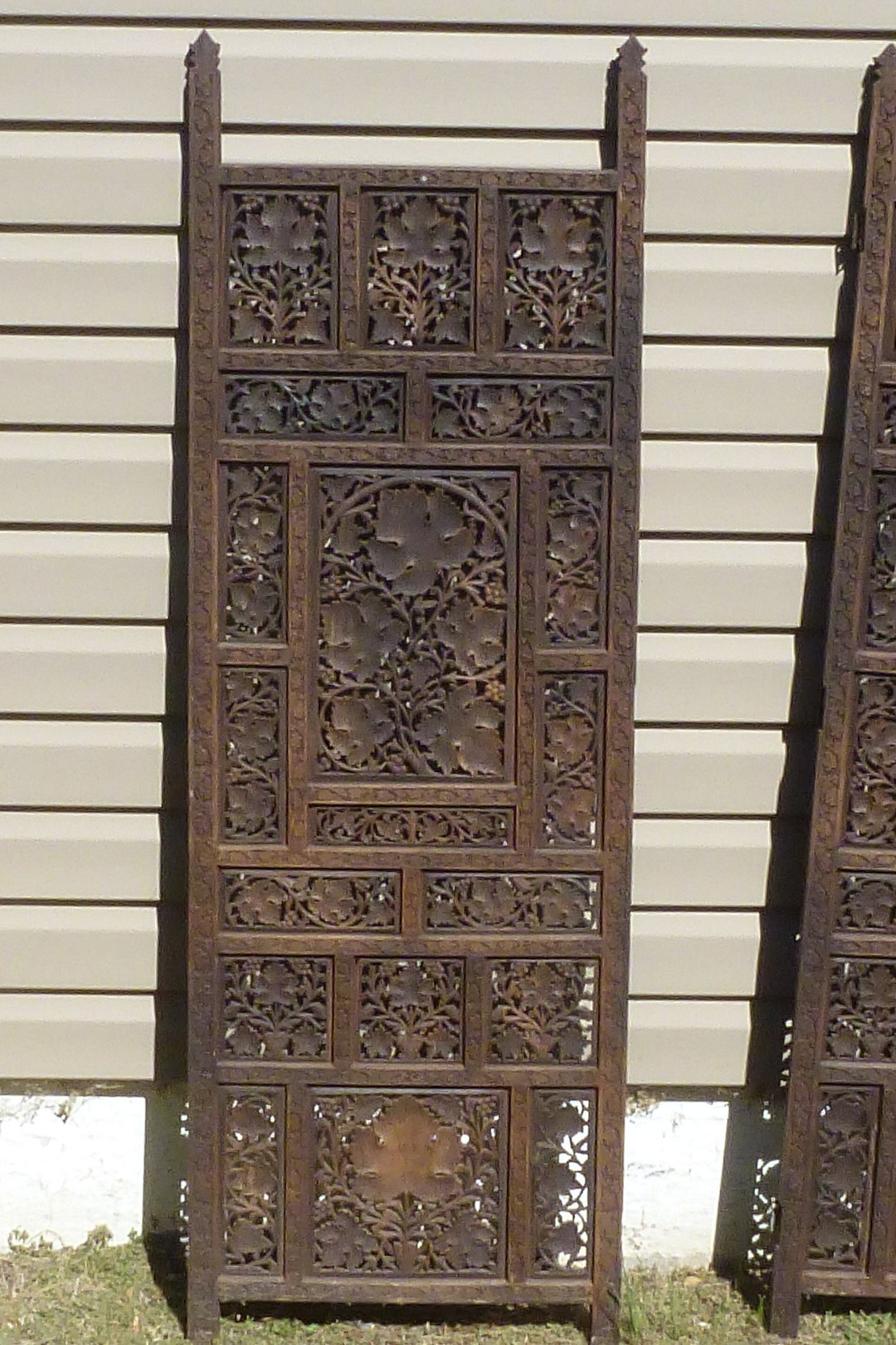 Hand Carved Wood Screen From India - Etsy