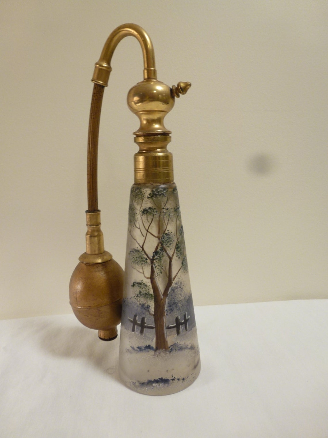 Cameo Glass French Perfume Bottle With Atomizer - Etsy