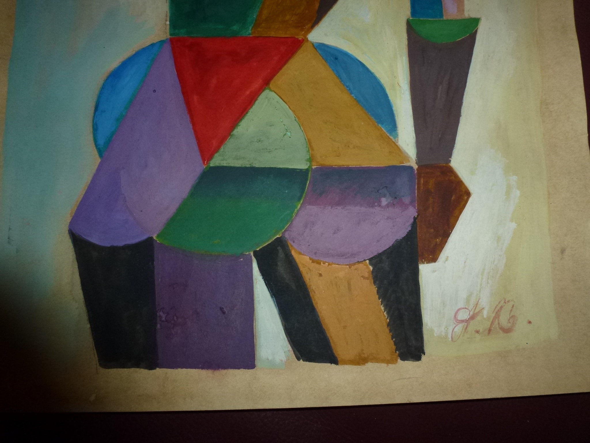 Anna Kogan Cubist Watercolor - Etsy