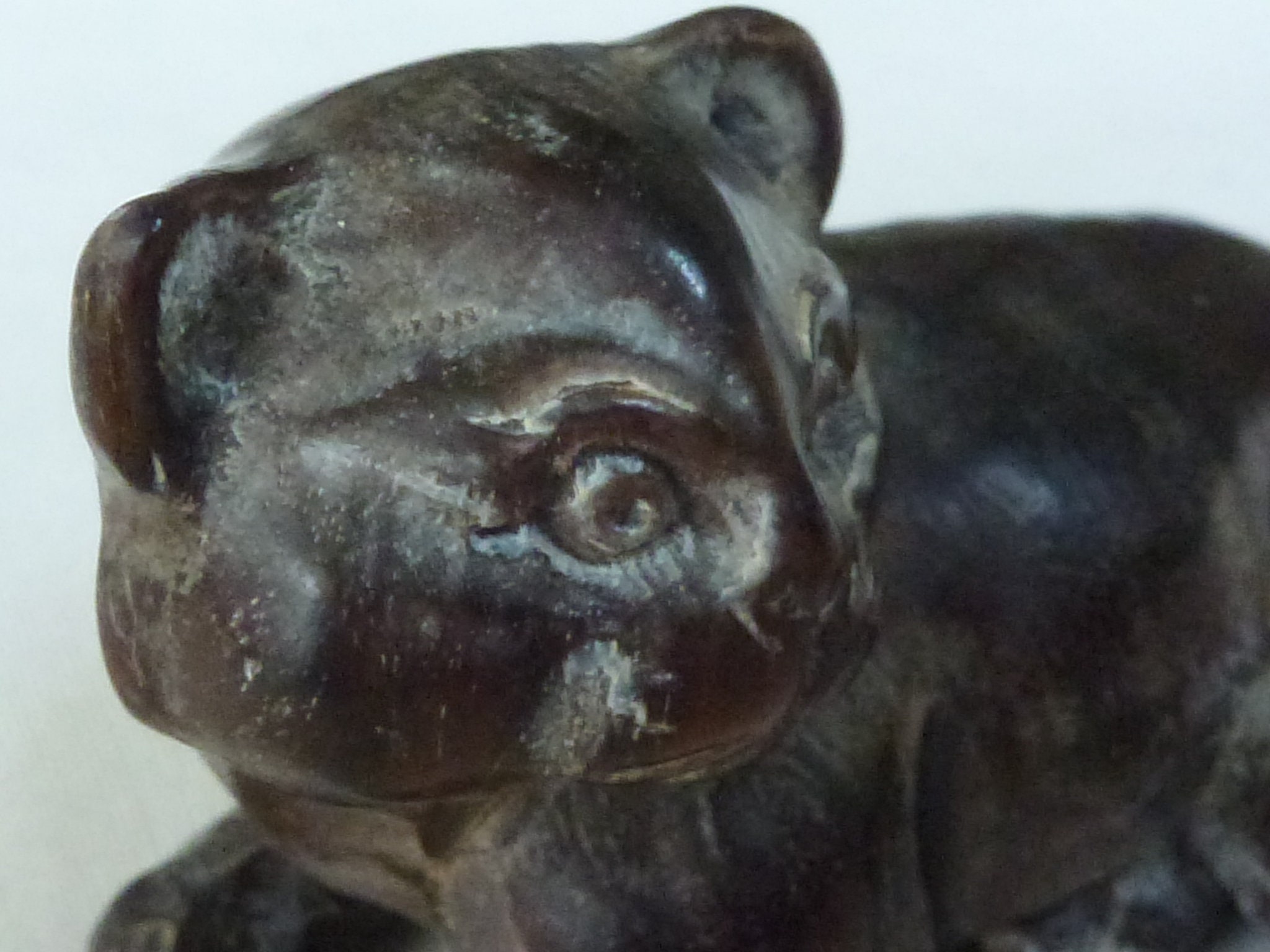 Carved Wood Netsuke Cat - Etsy