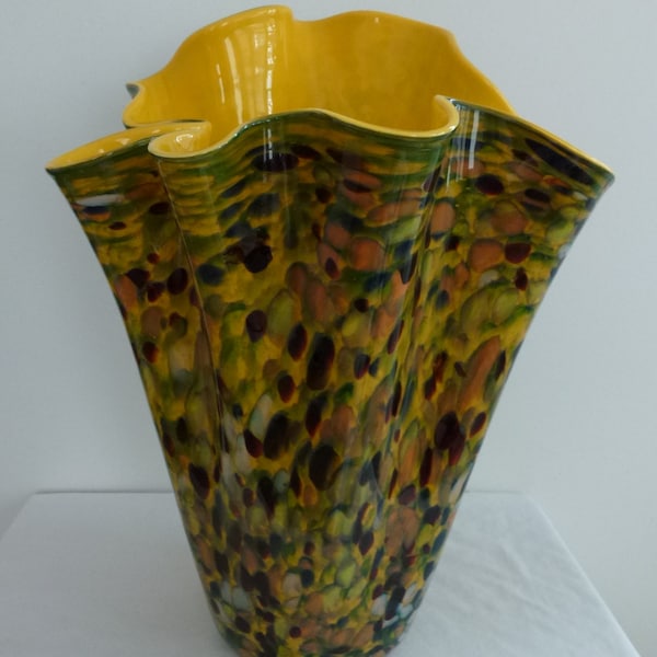Spatter Glass Vase - Etsy