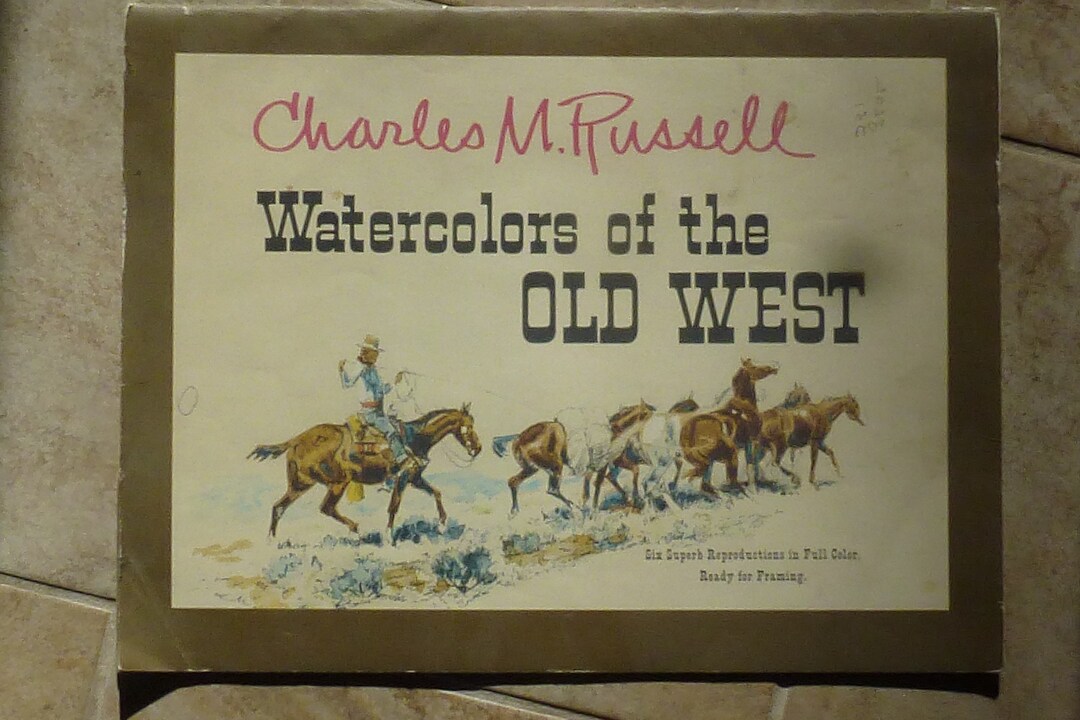 1958 Charles Russel Watercolors of the Old West Portfolio - Etsy