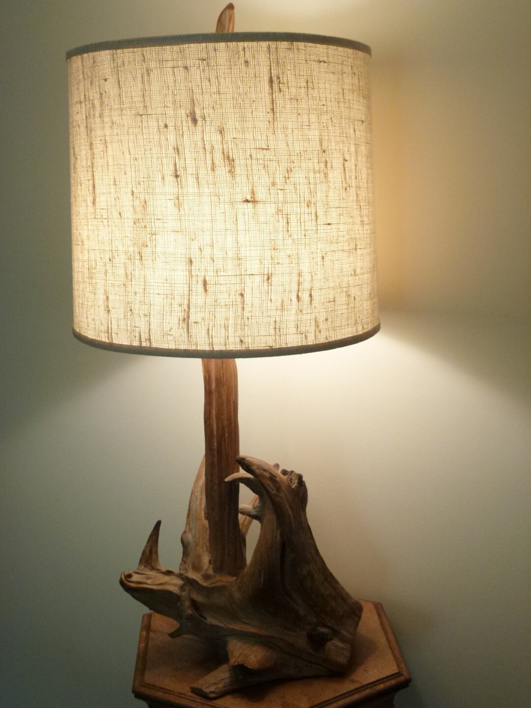 Mid Century Driftwood Table Lamp - Etsy