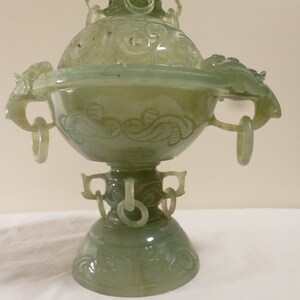 Chinese Green Jade Incense Burner - Etsy