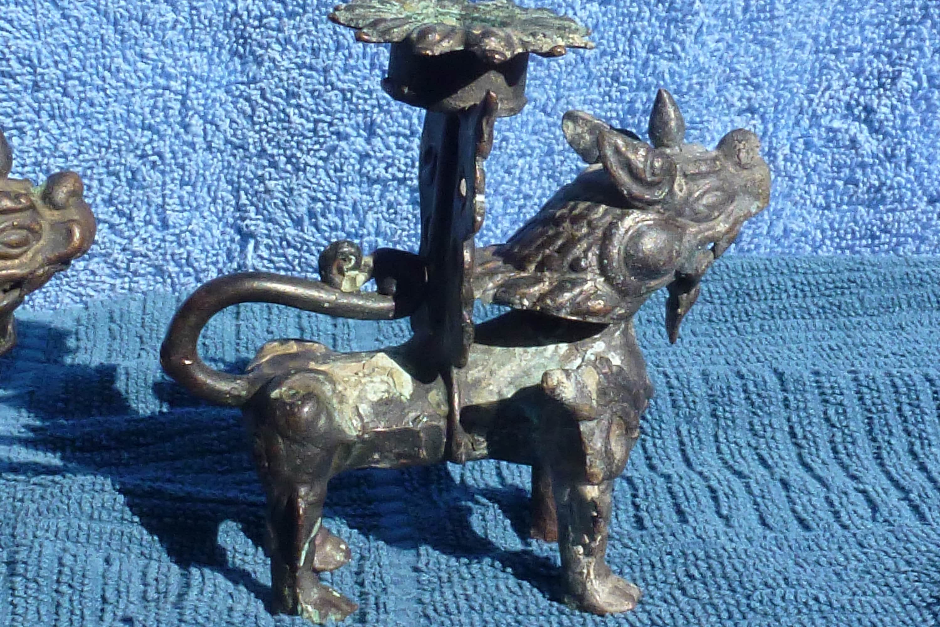 Mythical Creature Bronze Candle Holder - Etsy